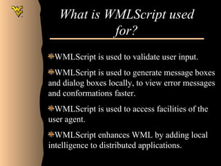 WML Script by Shanti katta | PPT | Web Development | Internet