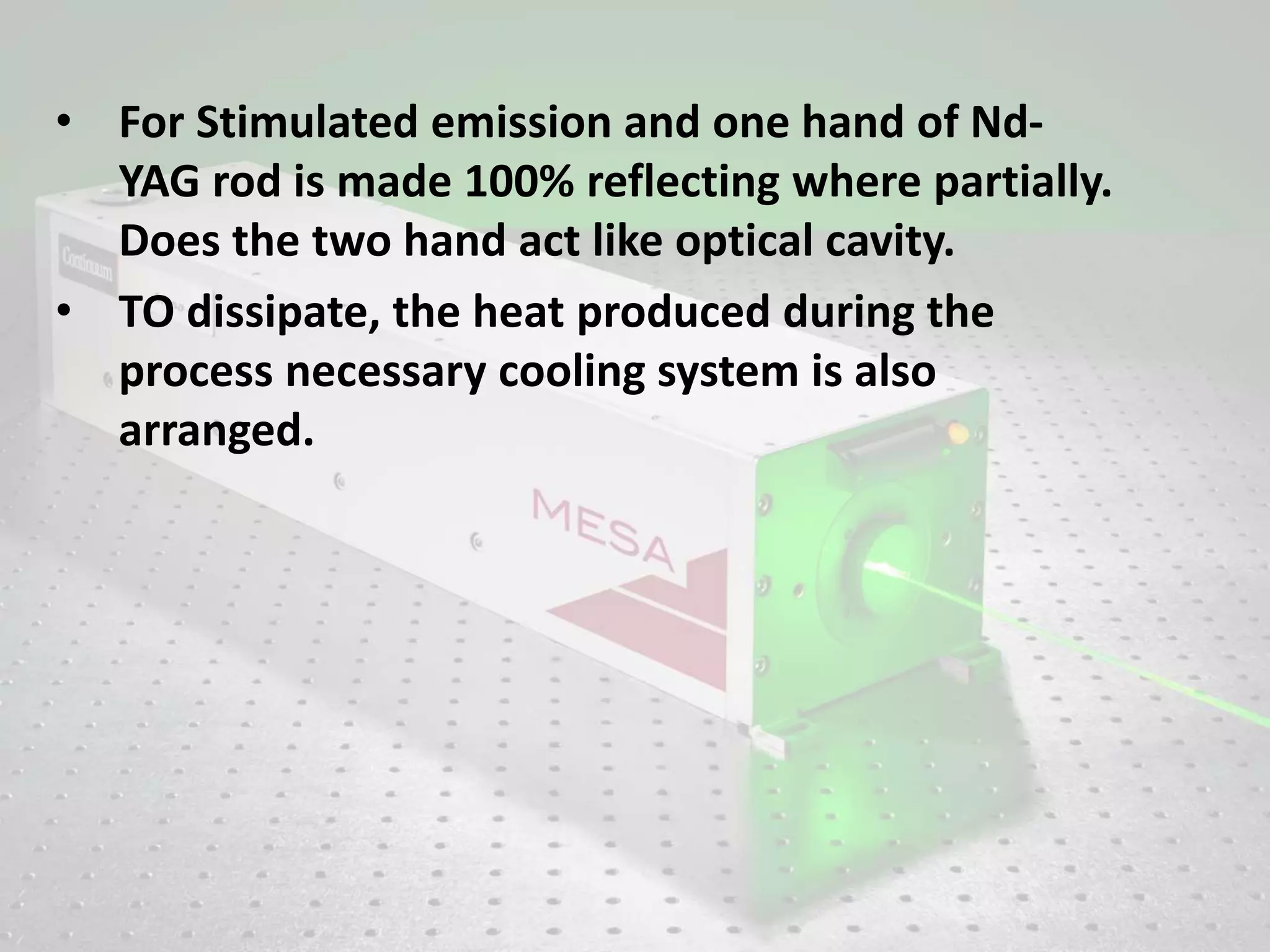 Nd-YAG Laser | working and construction | PPTX
