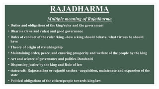 Shantiparva:Rajadharma(Mahabharata) | PPTX