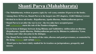 Shantiparva:Rajadharma(Mahabharata) | PPTX