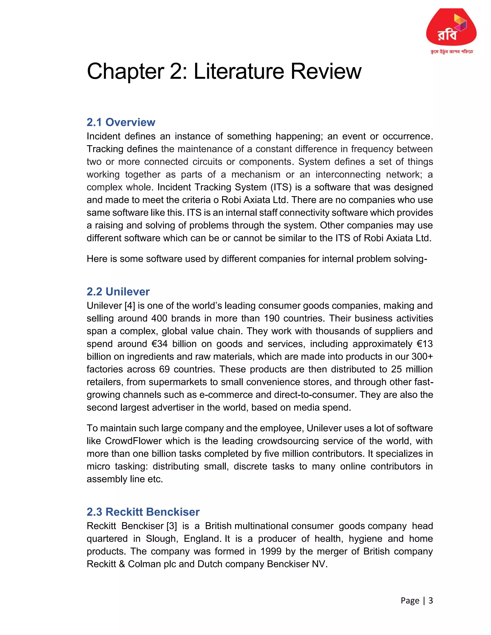 Internship Report on Incident Management System of Robi Axiata Ltd. | PDF | Computing ...