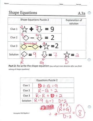Shape Equations Practice 8 25 | PDF | Physics | Science