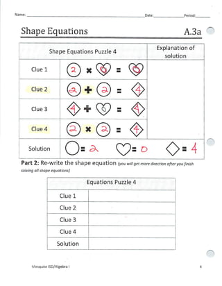 Shape Equations Practice 8 25 | PDF | Physics | Science