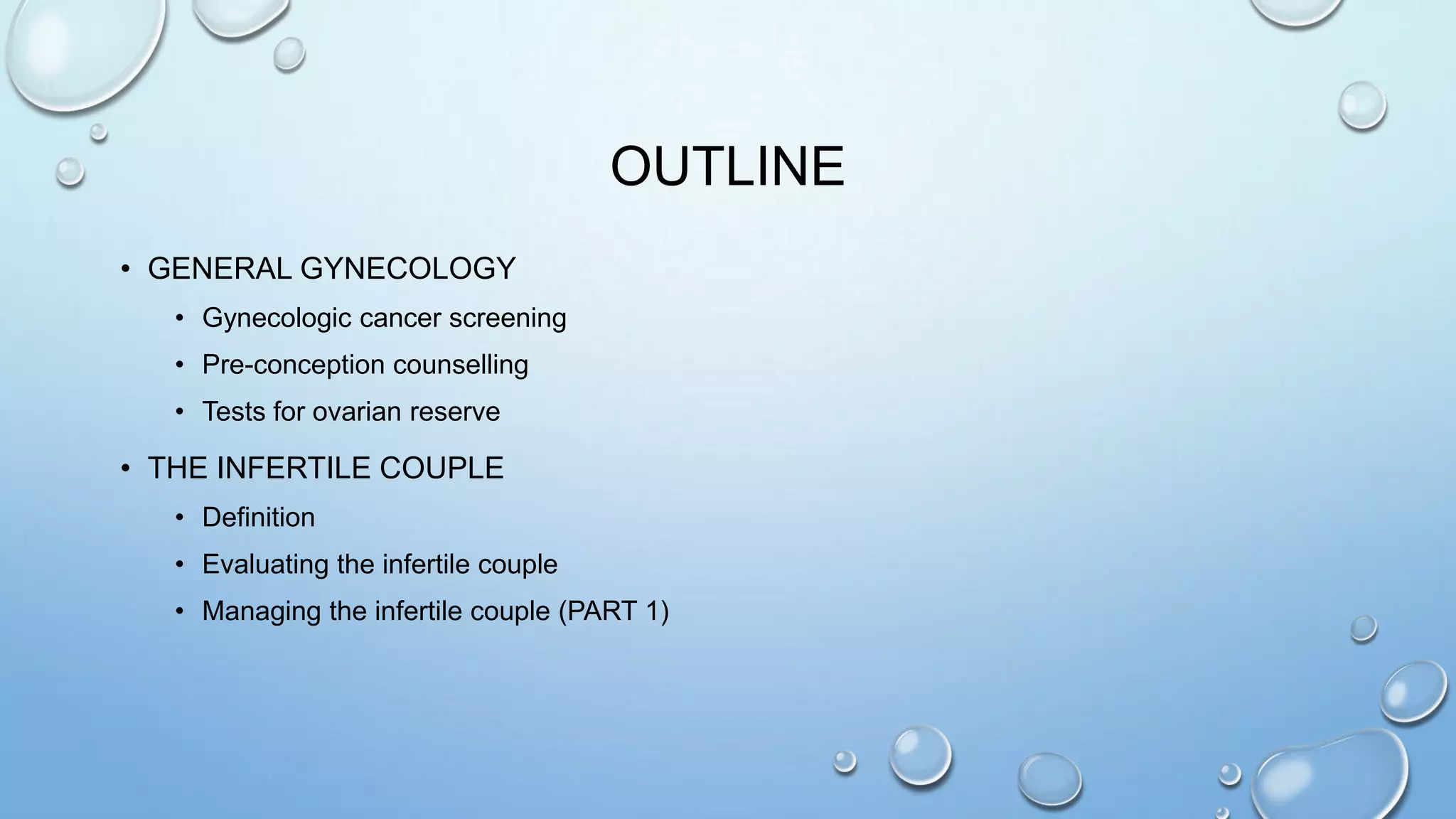 Management of the Infertile Couple in a Primary Care Setting. Part I | PPTX