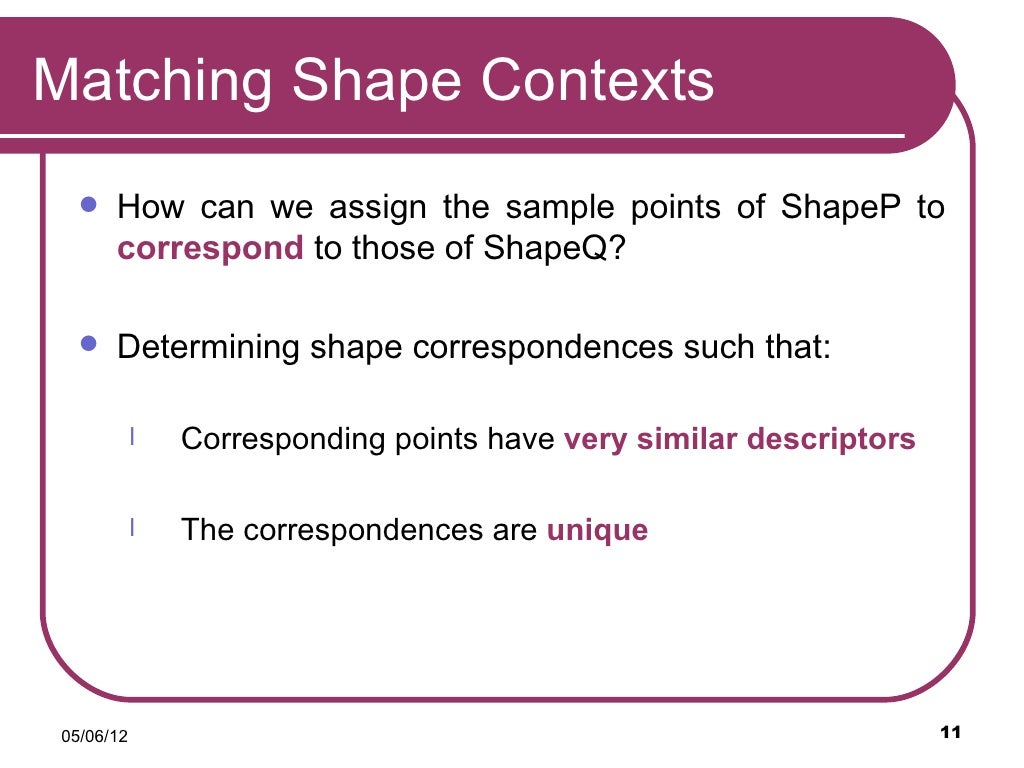 Shape context