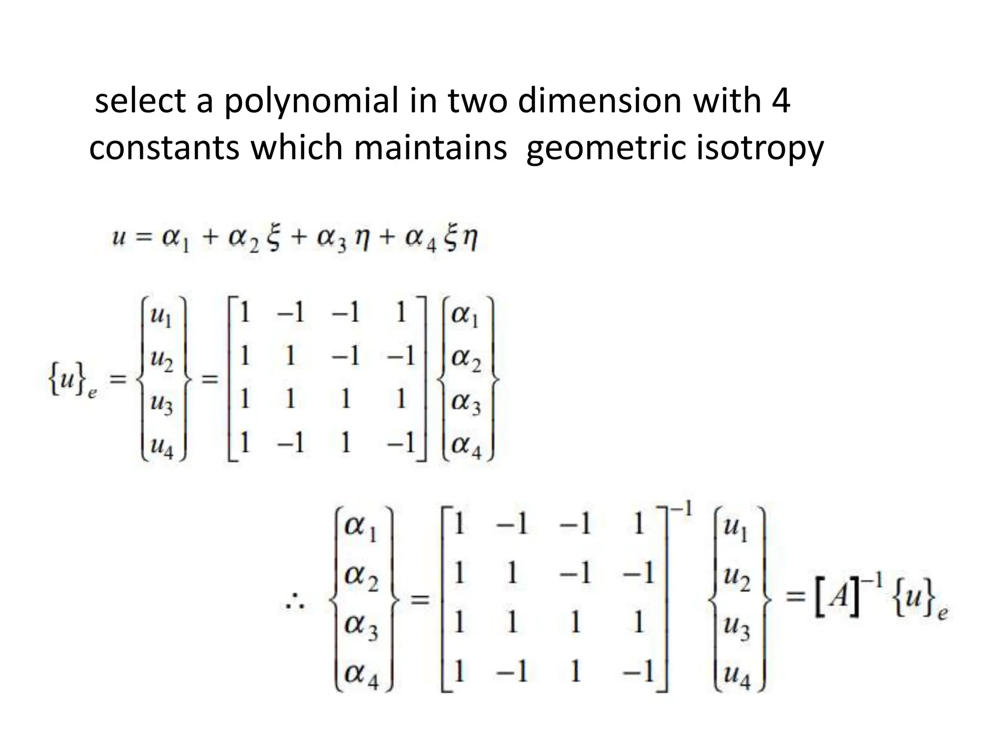 Shape Functions Of 1d And 2 D Rectangular Elementspptx Programming 9869