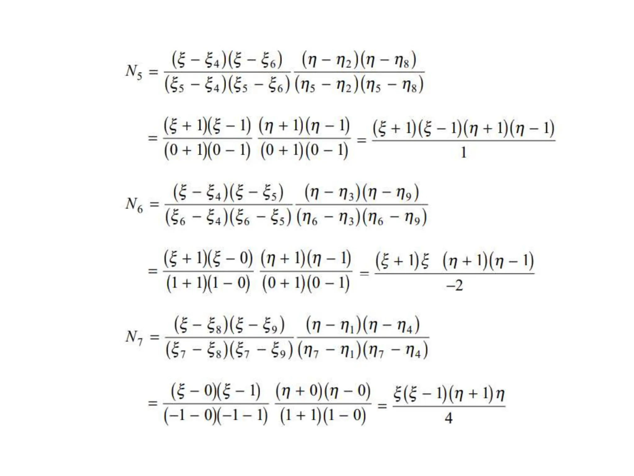 Shape Functions Of 1d And 2 D Rectangular Elementspptx Programming 5840