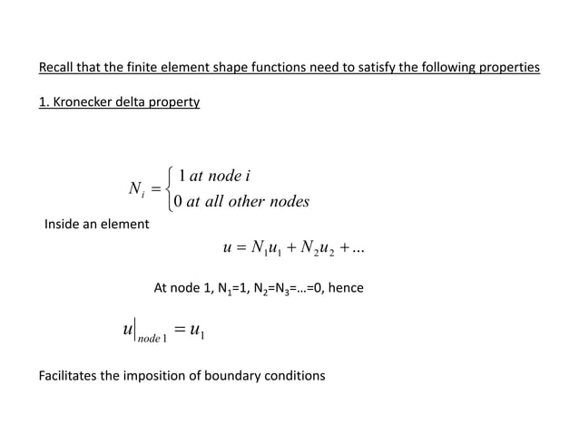 Shape Functions Of 1d And 2 D Rectangular Elementspptx Programming 3301
