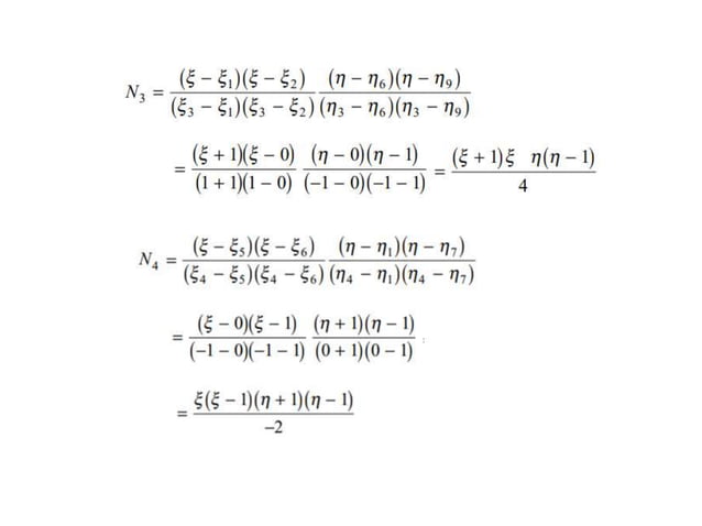 Shape Functions Of 1d And 2 D Rectangular Elementspptx Programming 6607