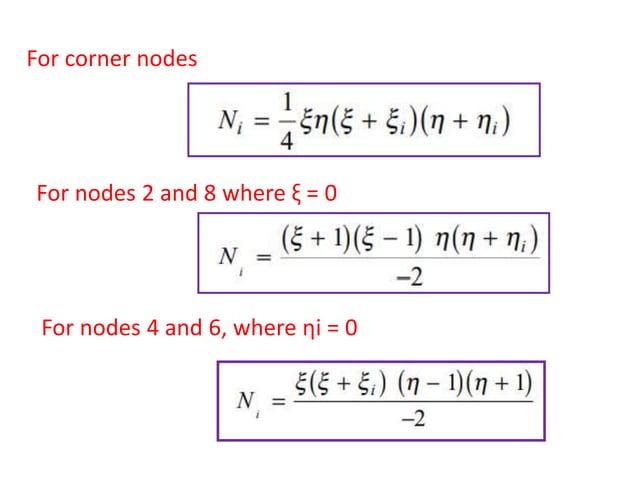 Shape Functions Of 1d And 2 D Rectangular Elementspptx Programming 6928