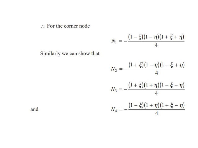 Shape Functions Of 1d And 2 D Rectangular Elementspptx Programming 5834
