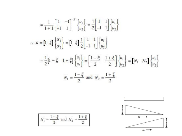 Shape Functions Of 1d And 2 D Rectangular Elementspptx Programming 4423