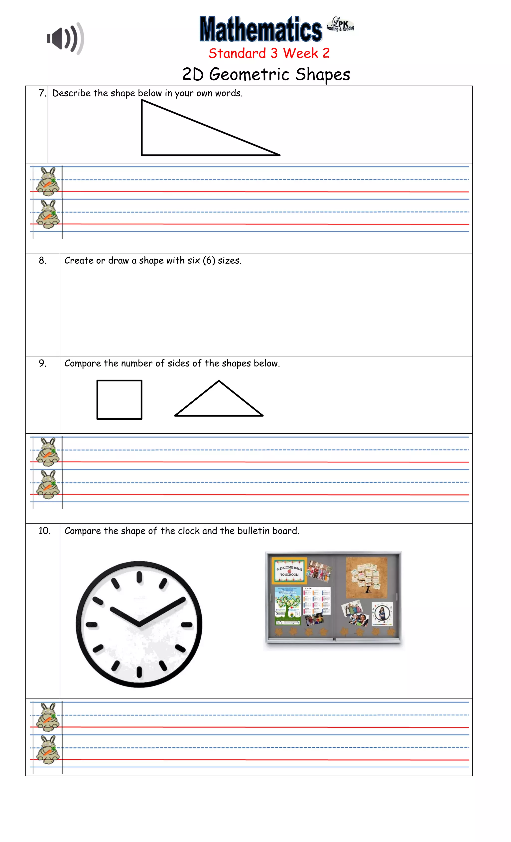 Shape Identification 2D Shapes Worksheet | PDF