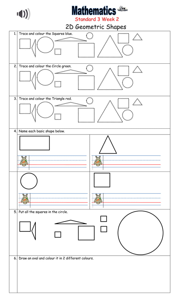 Shape Identification 2D Shapes Worksheet | PDF