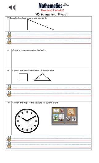2d Geometric Shapes Worksheet