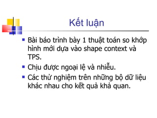 Shape Matching And Object Recognition Using Shape Contexts | PPT