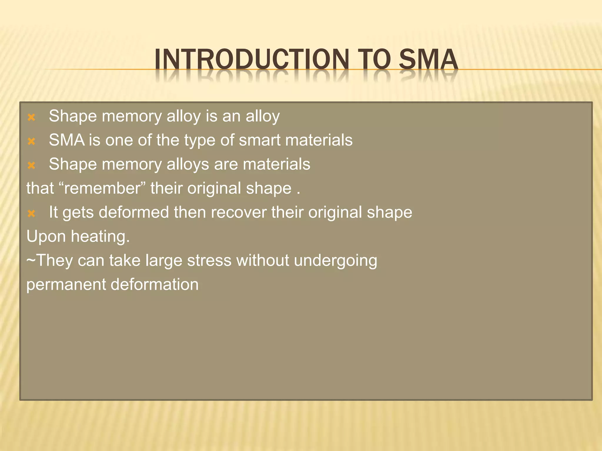 shape memory alloys | PPTX