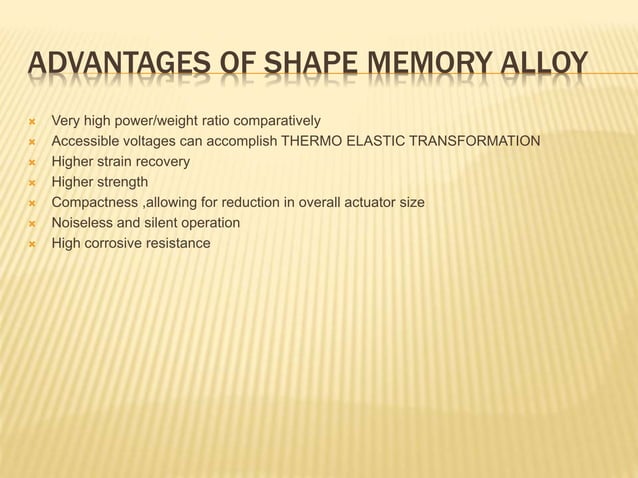 shape memory alloys | PPT