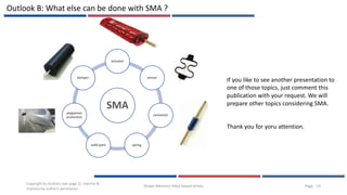 Shape Memory Alloy Based Actuators - Technology Intro | PDF