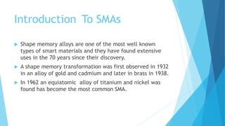 Shape memory alloys | PPTX