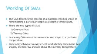 Shape memory alloys | PPTX