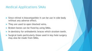 Shape memory alloys | PPTX