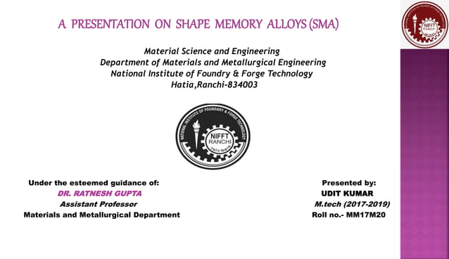 Shape memory alloys | PPTX | Geology | Science