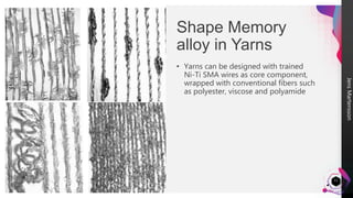 Shape memory alloys in textile | PPTX