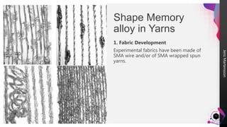 Shape memory alloys in textile | PPTX
