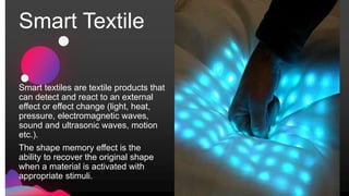 Shape memory alloys in textile | PPT
