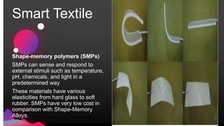 Shape memory alloys in textile | PPTX