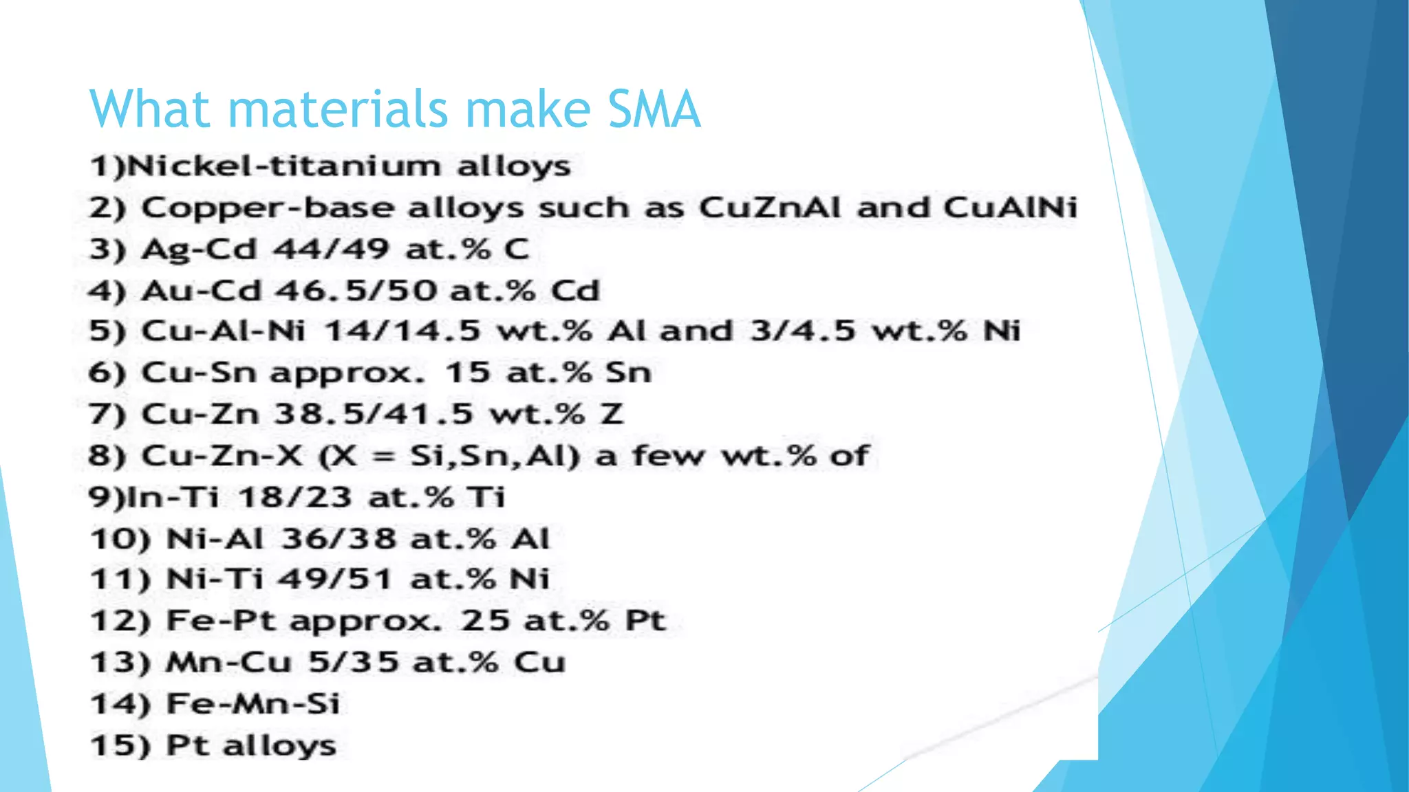 Shape memory alloys and its applications | PPTX