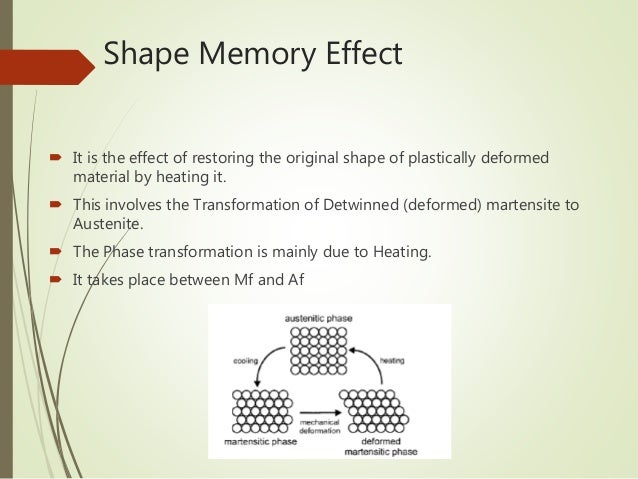 Shape memory effect and Superelasticity