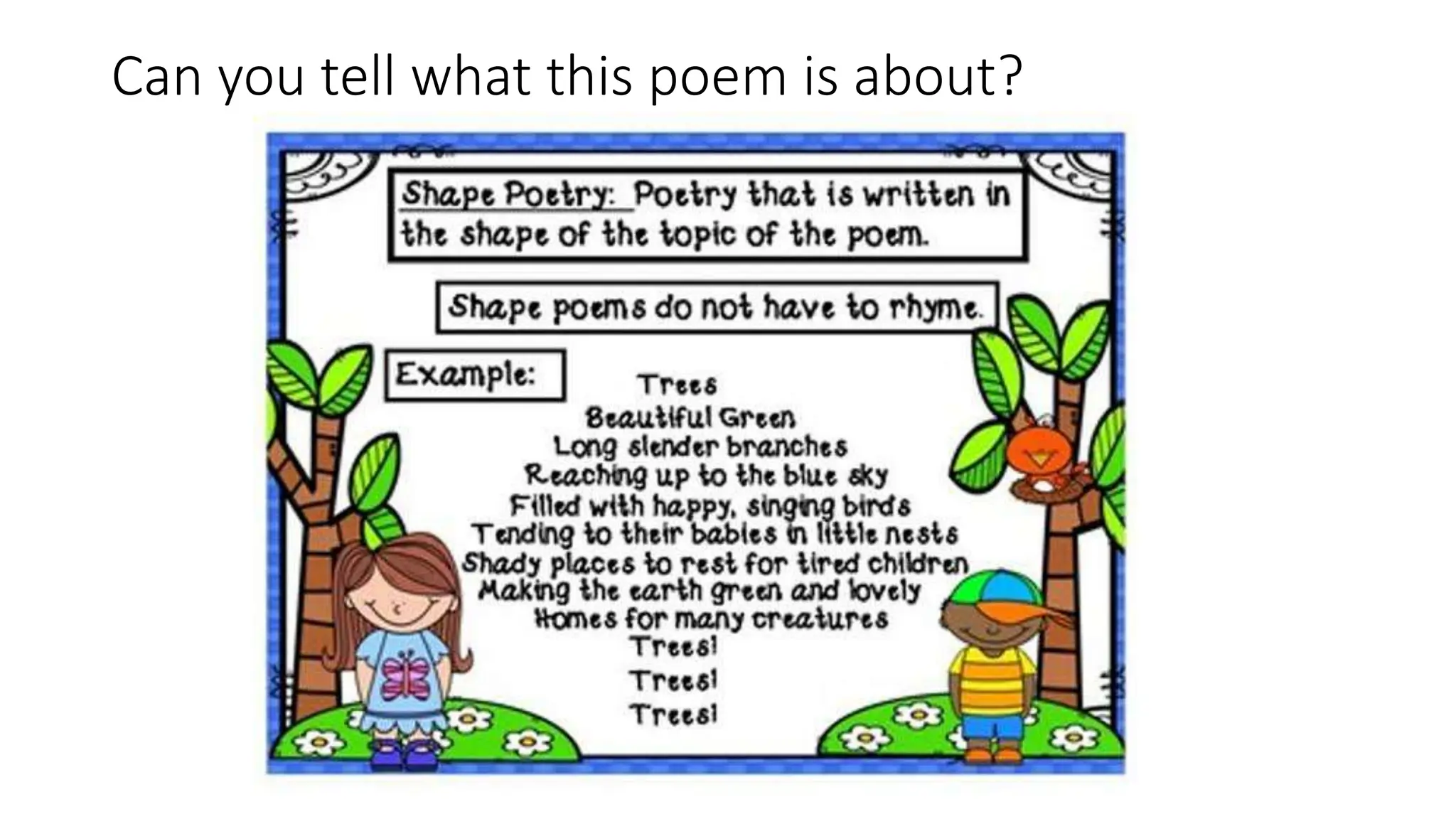 shape poem and shape patters poem scheme | PPT