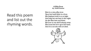 shape poem and shape patters poem scheme | PPT