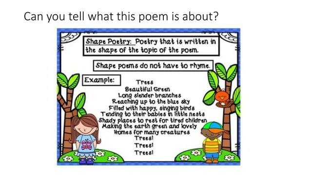 shape poem and shape patters poem scheme | PPTX