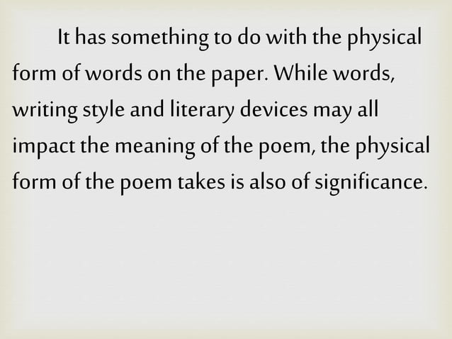 Shape poem ppt | PPTX