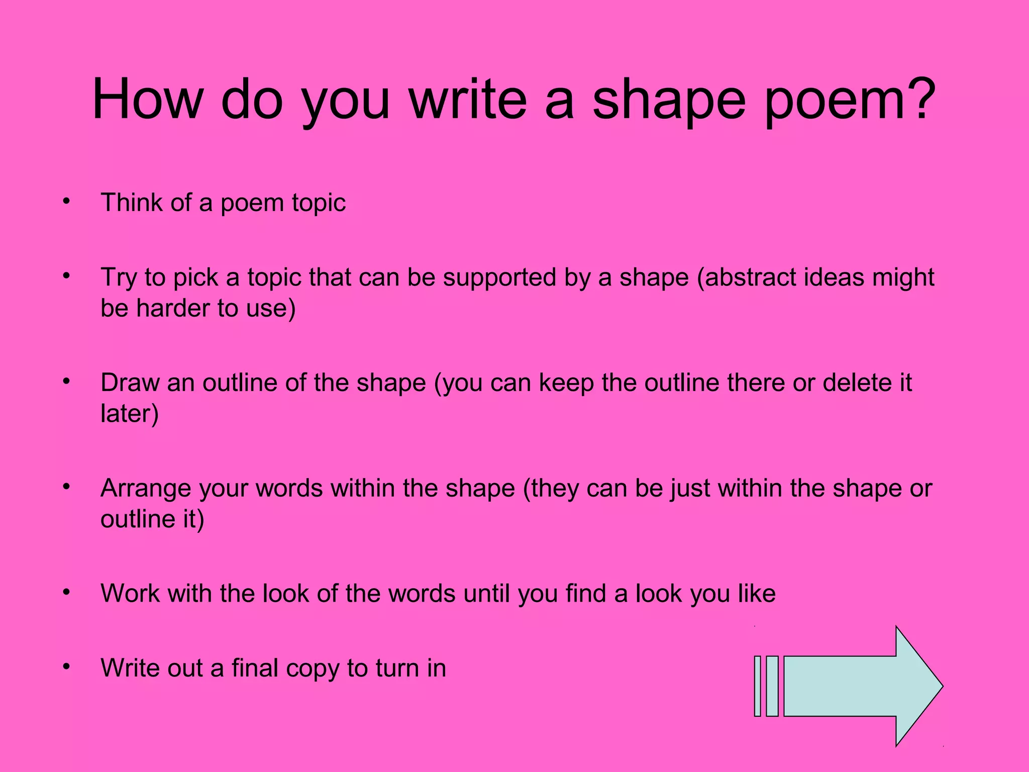 Shape poems (1) | PPT
