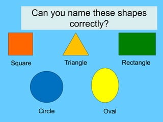 Shape powerpoint slides for K.G kids | PPT