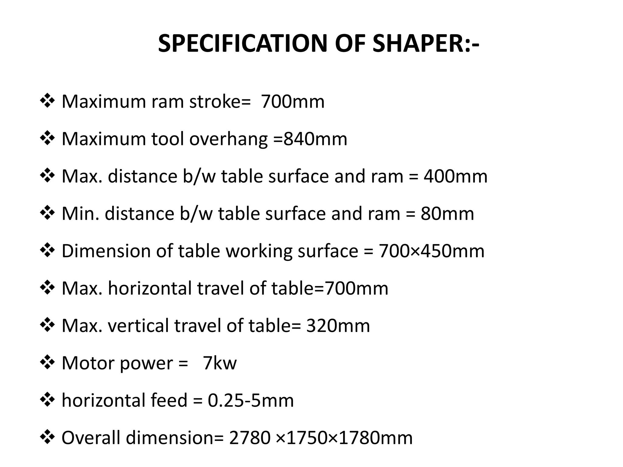 Shaper machine | PPTX