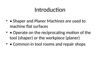 Shaper and planer parts,types, specifications | PPTX