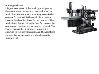 Shaper Machine Ppt | PPTX | Woodworking | Arts and Crafts