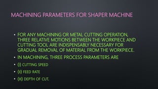 Shaper machine | PPTX