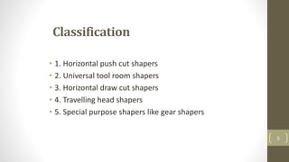 Theory of Shaper Machine | PPT