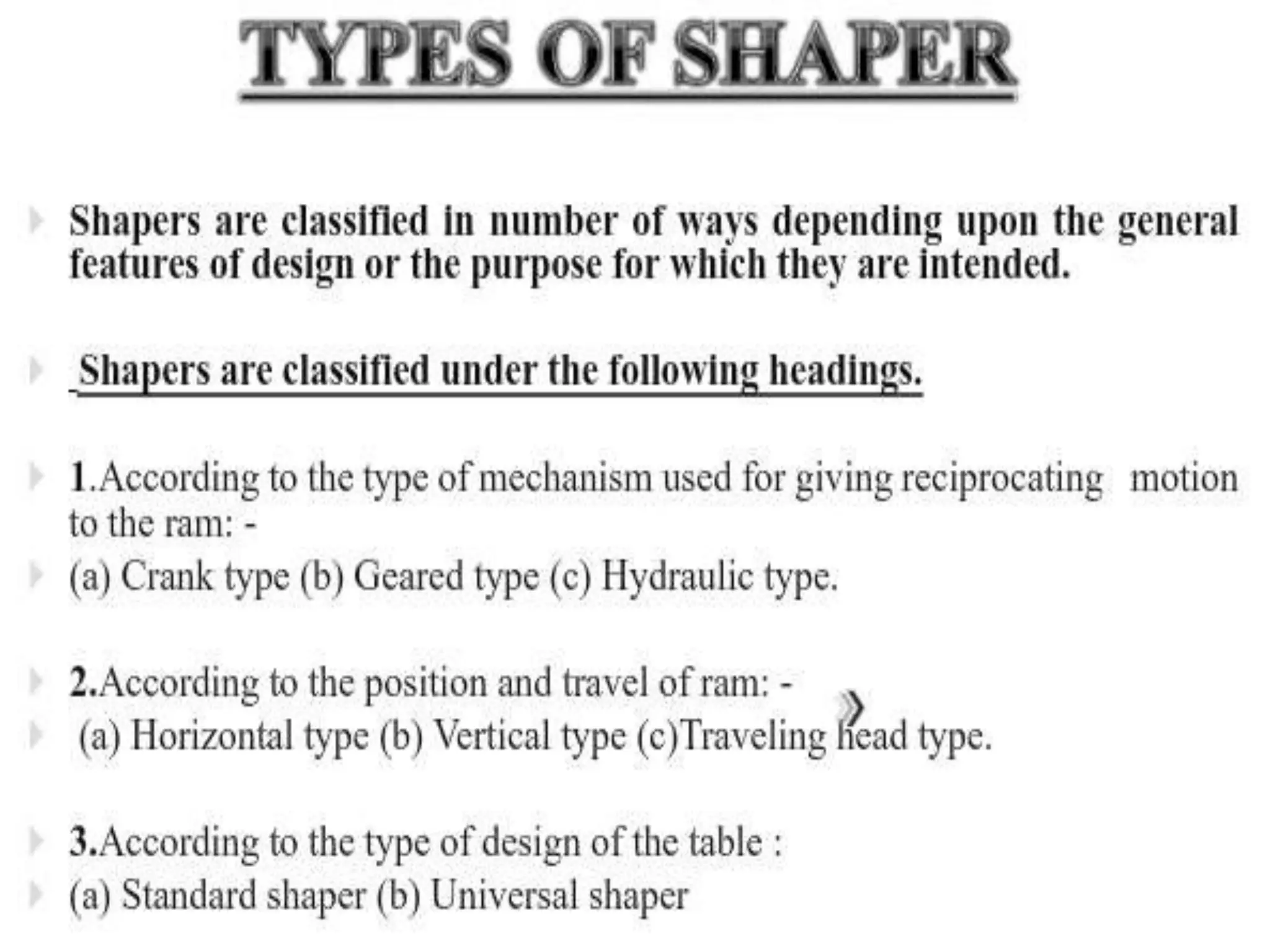 Shaper machine tool | PPTX