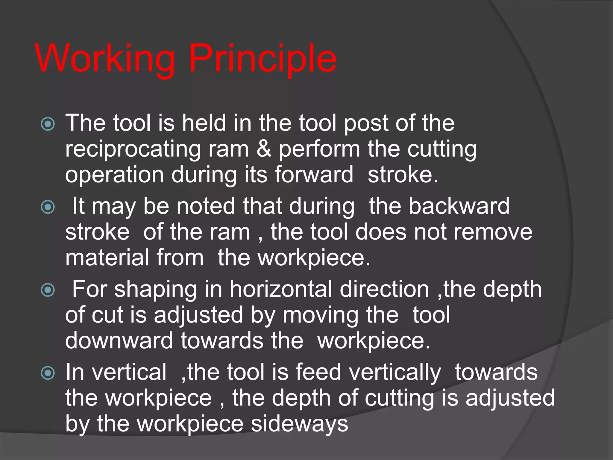 Shaper, Planer and Slotter | PPTX