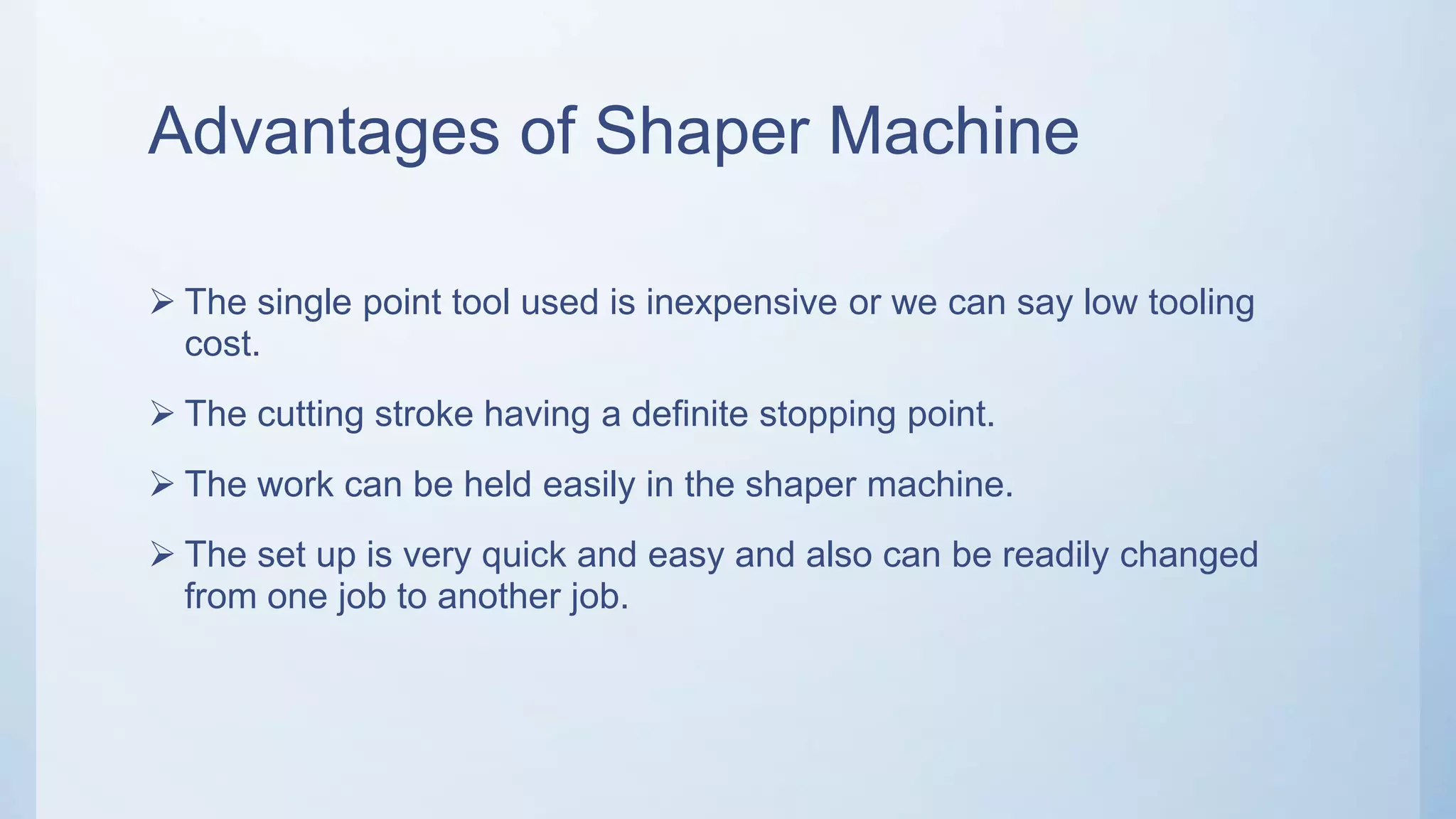 Shaper & planer machines | PPTX
