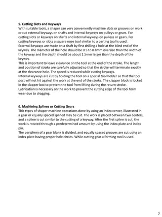 Part 2: Shaper Planer & Slotter machine | PDF