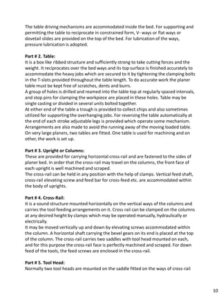 Part 2: Shaper Planer & Slotter machine | PDF