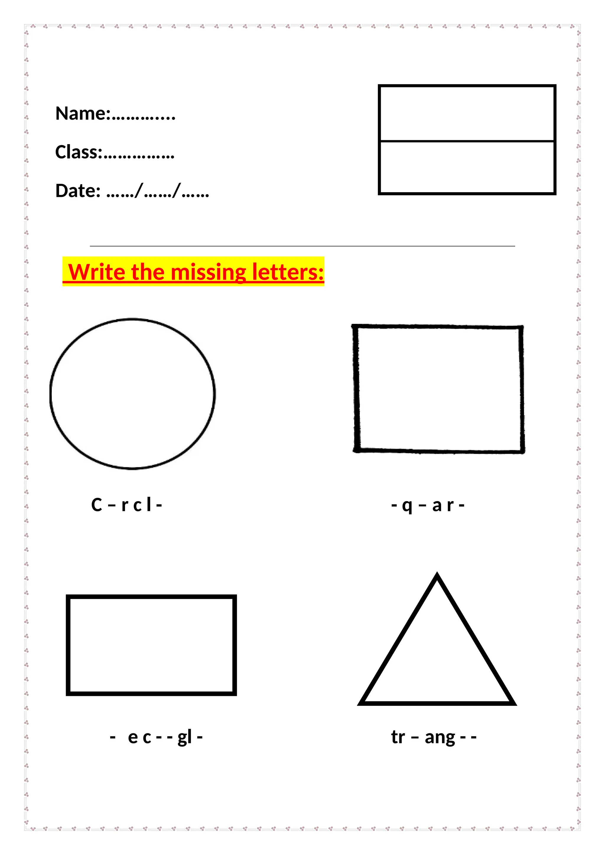 Shapes Flashcards for Kids in English Language | PDF